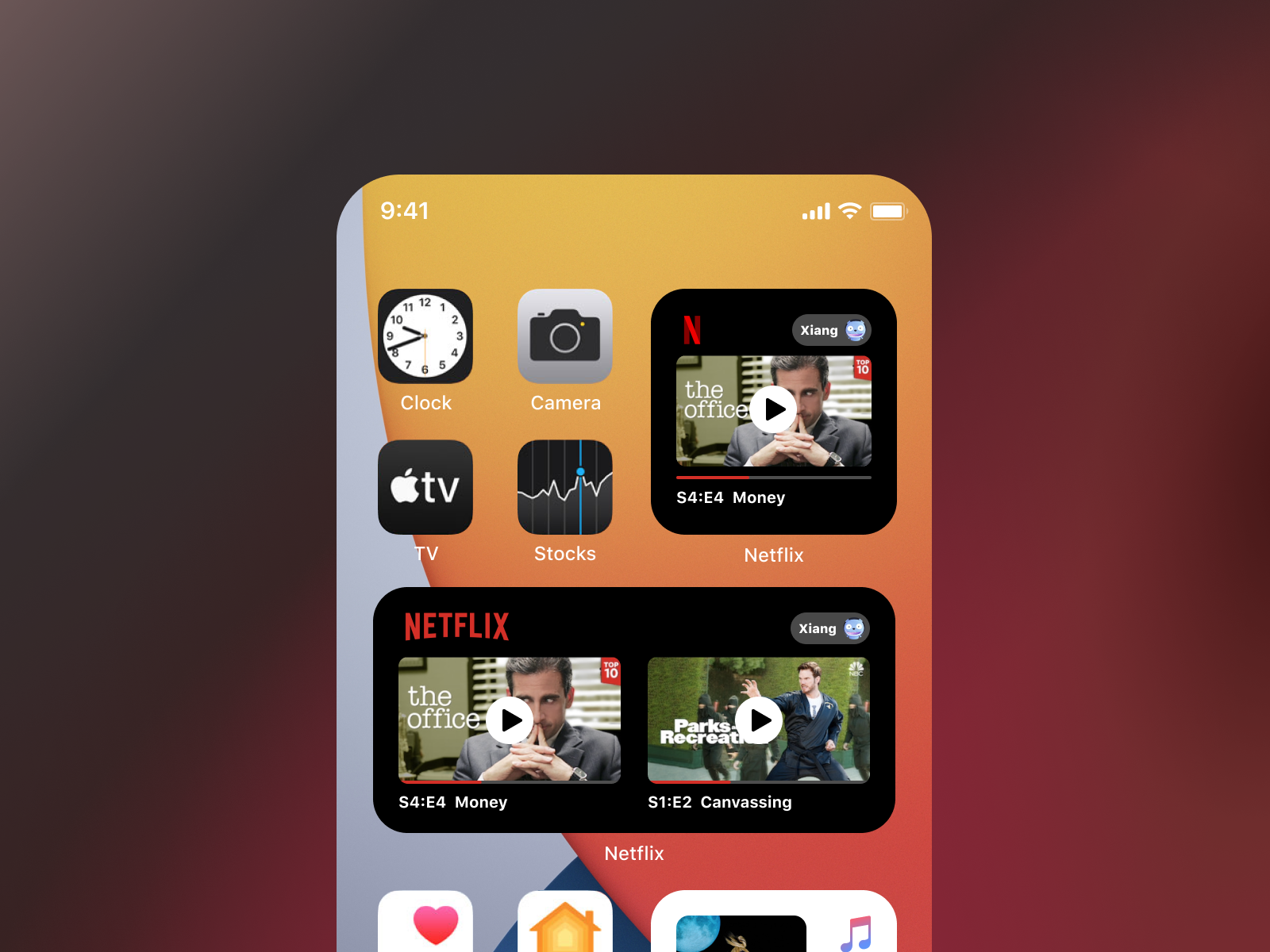Netflix iOS14 Widget Mockup by Shawn Wang on Dribbble