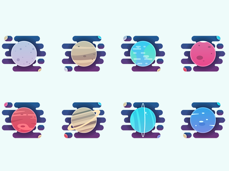 planet illustration by 泱泱 on Dribbble