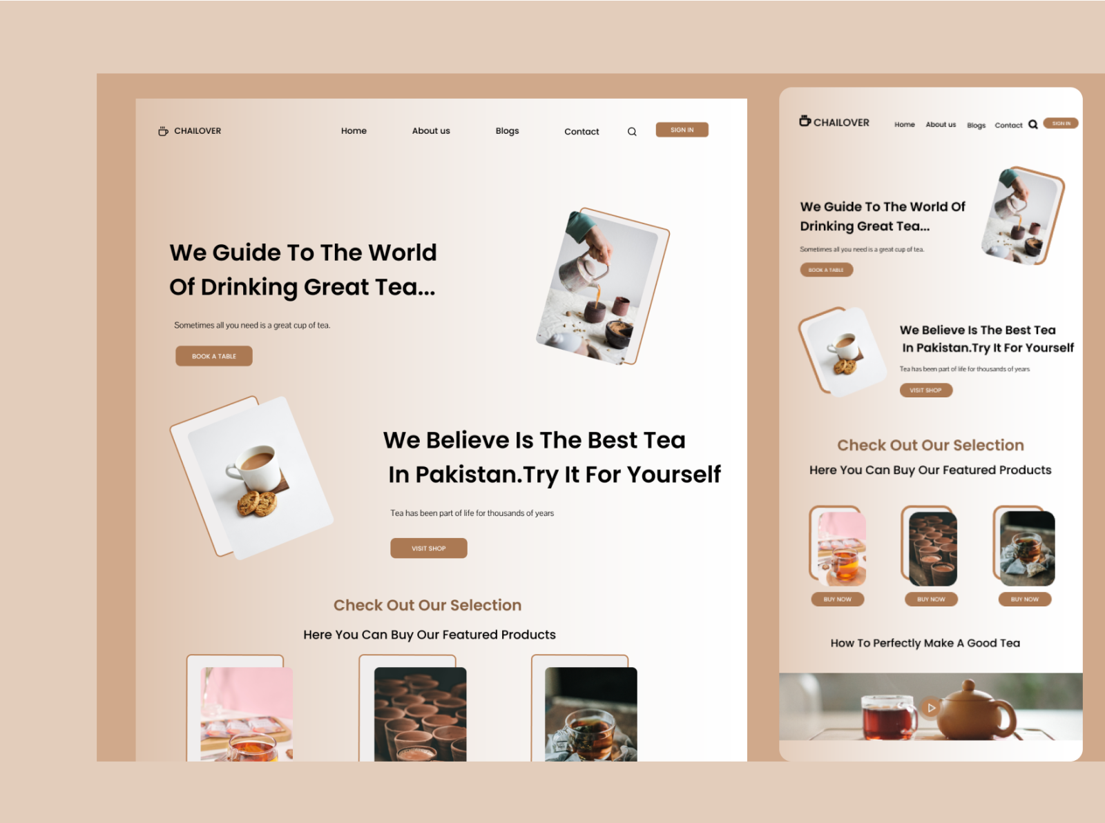 Tea Service App by Muneeb-ur-Rehman on Dribbble