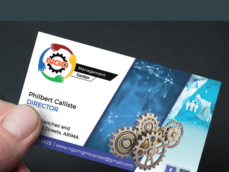 NGO Management Center Business card by Dion Dardaine on Dribbble