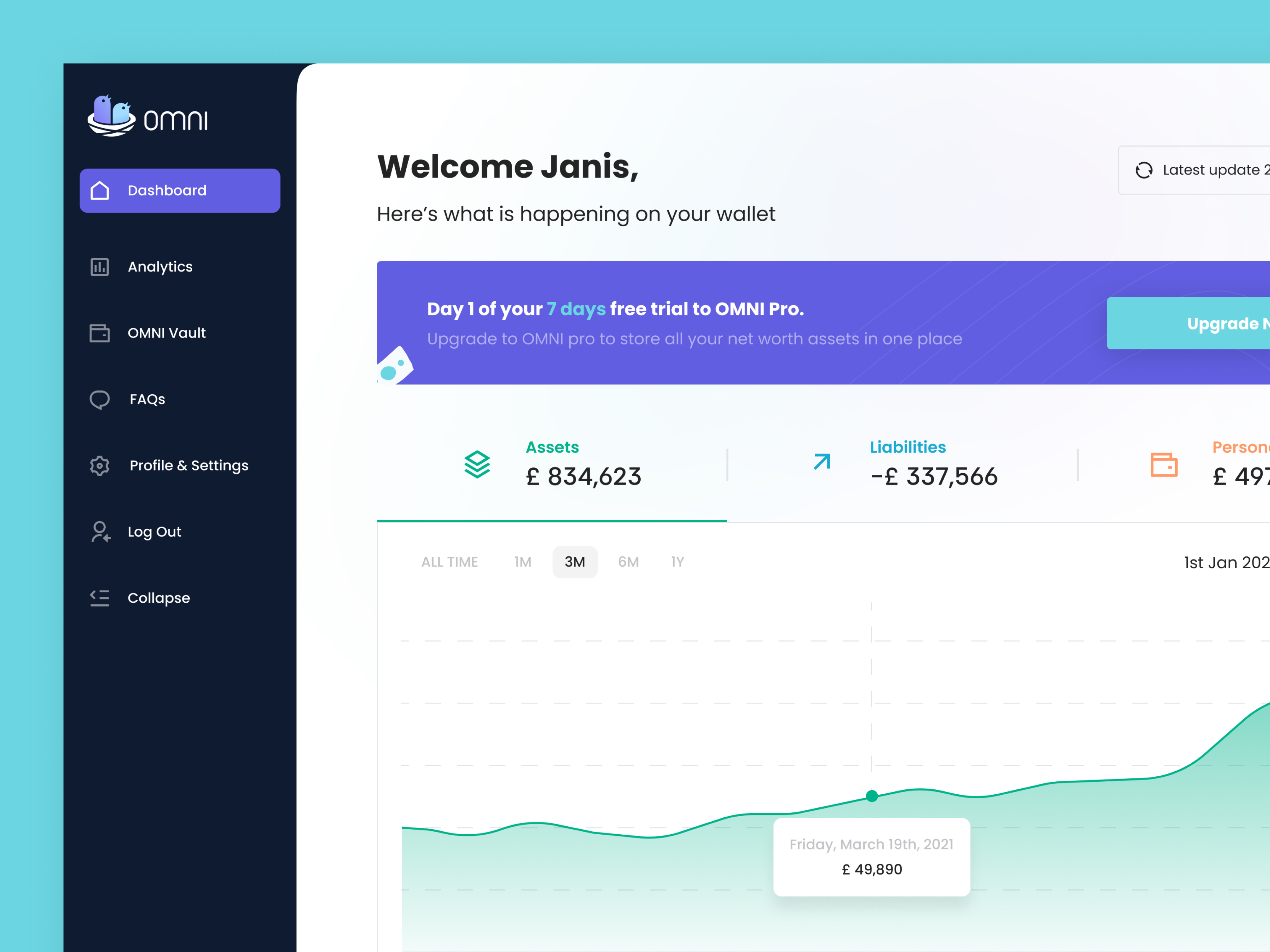 All Accounts in One Wallet: Omni Dashboard by Batuhan on Dribbble