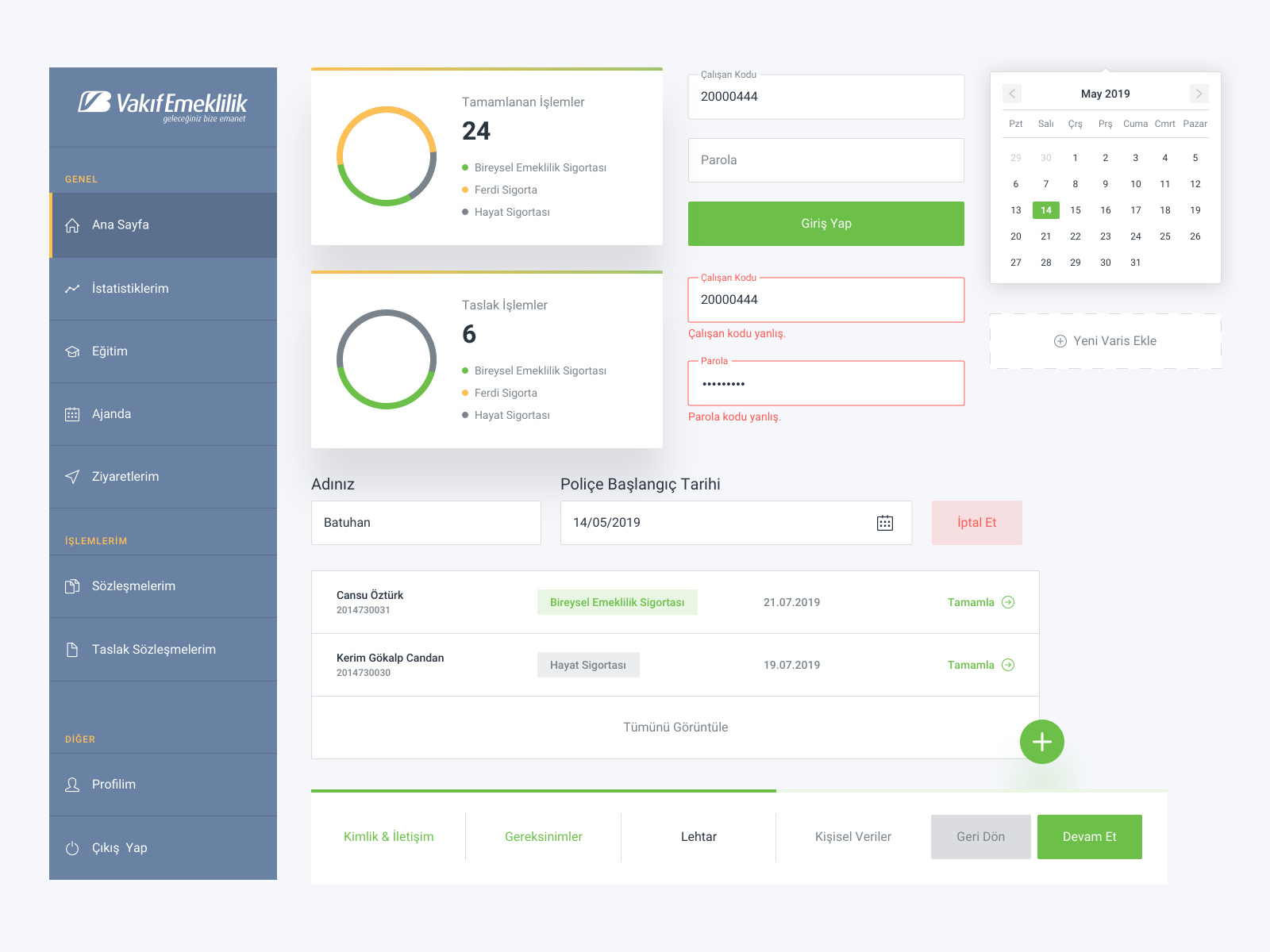 Dashboard and UI Components by Batuhan on Dribbble