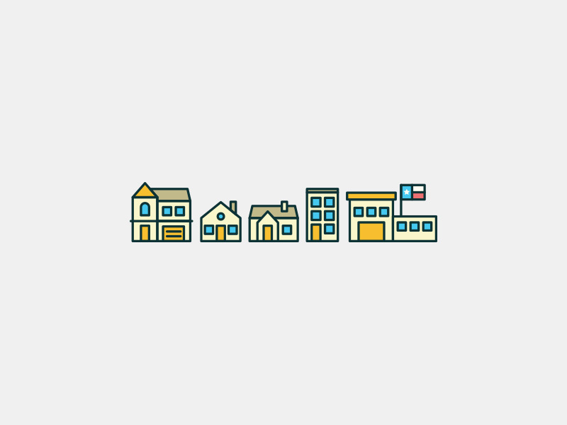 Neighborhood icons by Andres Garcia on Dribbble