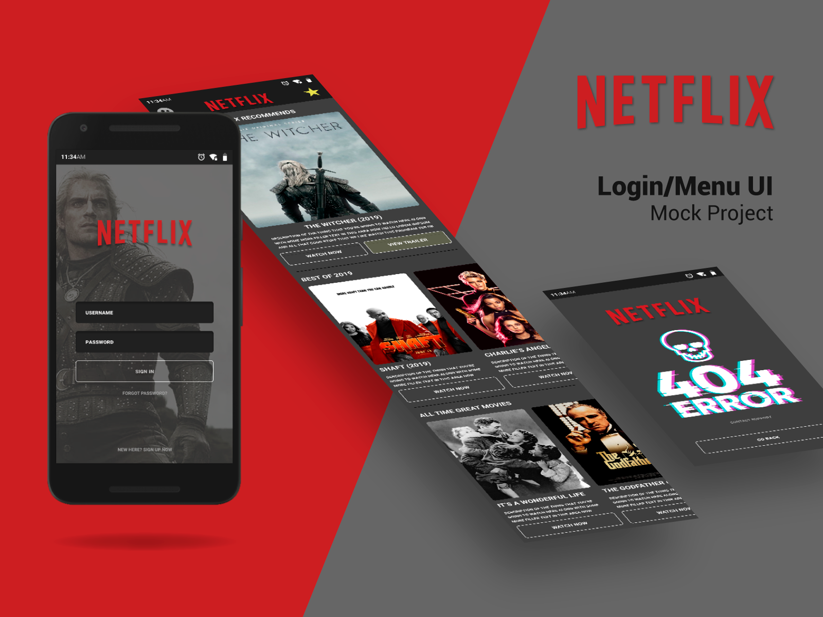 Netflix UI Design by Billy Metcalfe on Dribbble