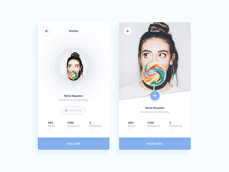 Profiles (Snow UI Kit Preview) by Andres Jasso on Dribbble