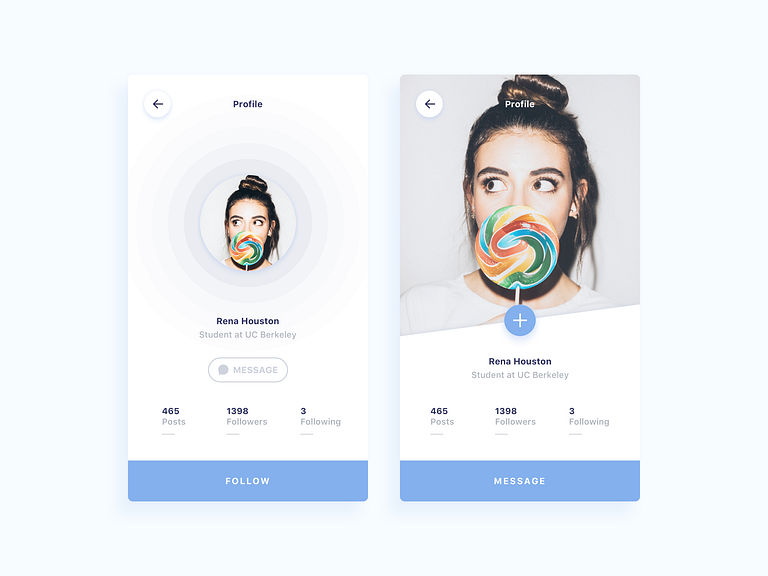 Profiles (Snow UI Kit Preview) by Andres Jasso on Dribbble