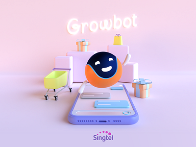 Singtel's Growbot - eCommerce platform mascot by Onteractive on Dribbble