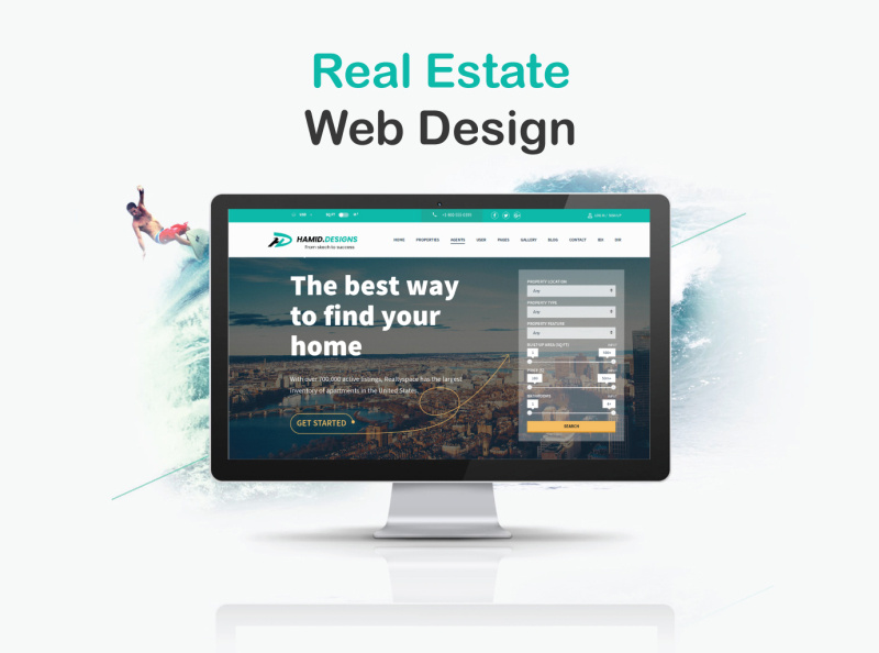 Real Estate Web Design by M. Hamid on Dribbble