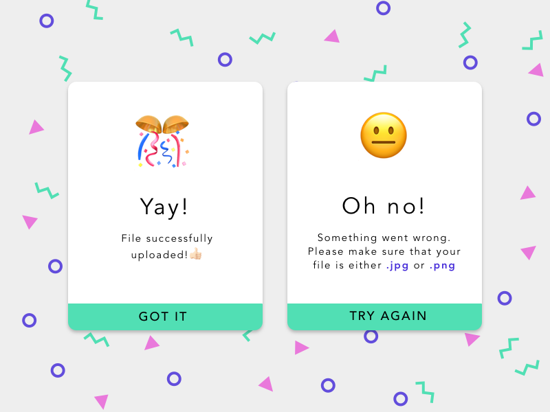 Flash message (success/error) - daily ui challenge by Mats Vassli on ...