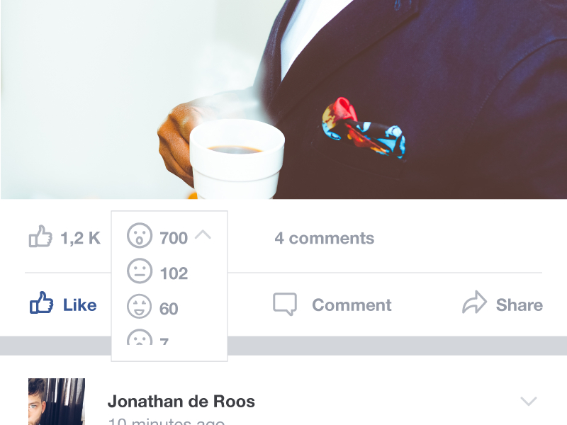 Facebook Emotions [concept] by Jonathan de Roos on Dribbble