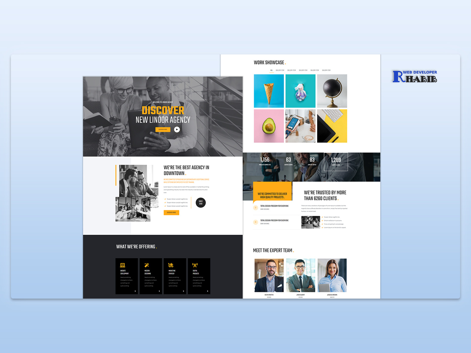 Professional Landing page design with elementor pro by Rabiul Habib on ...