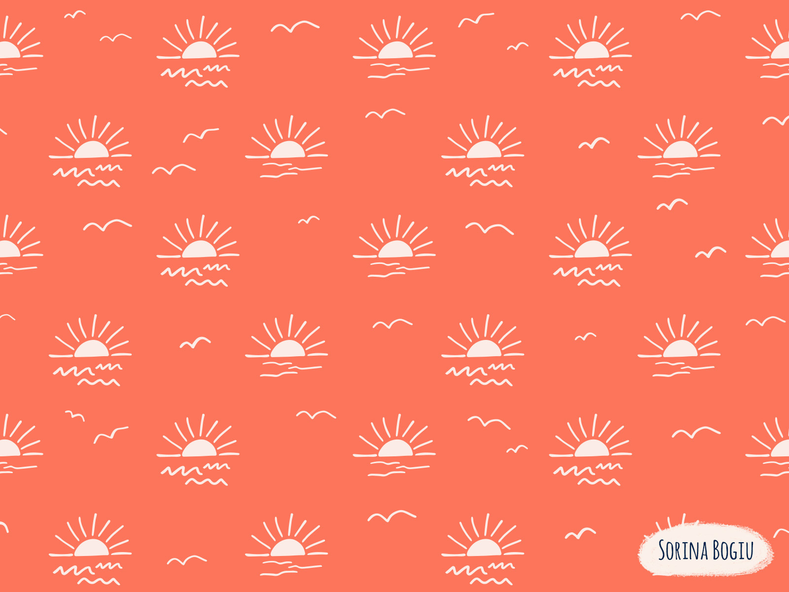 Mystic Sunset Pattern by Sorina Bogiu on Dribbble