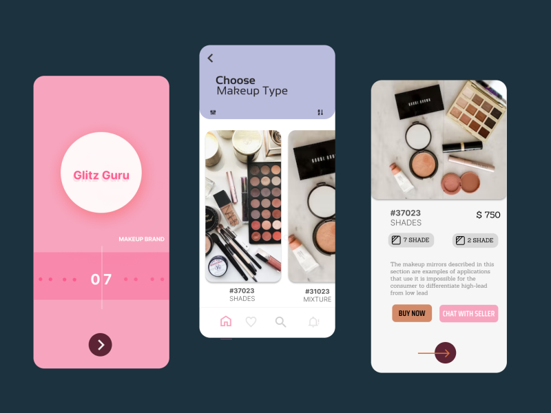Makeup Mobile Application by ahsan on Dribbble