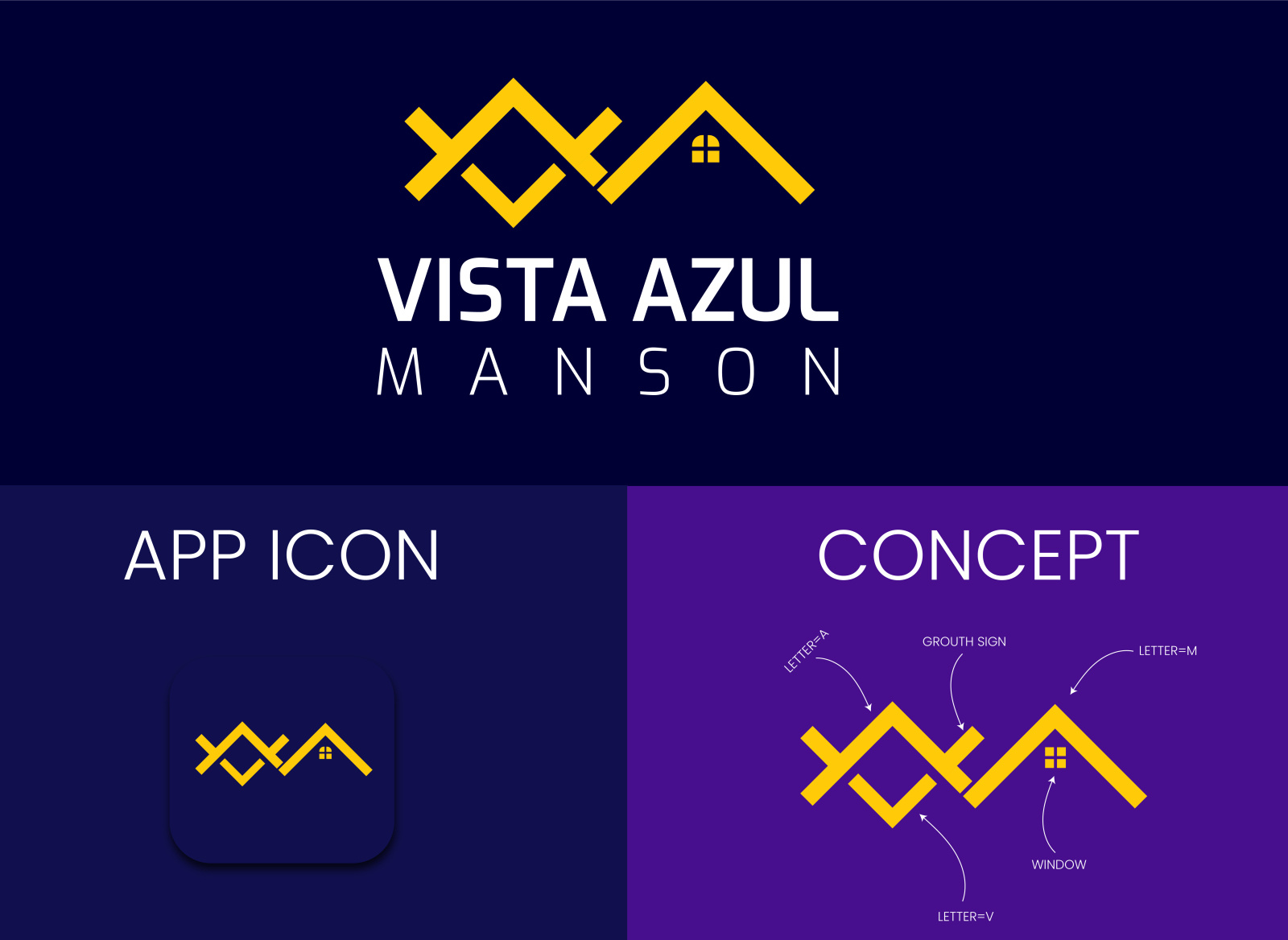 Real Estate Logo/Minimal Logo/Vista Azul Manson by Sani Akon Ratul on ...