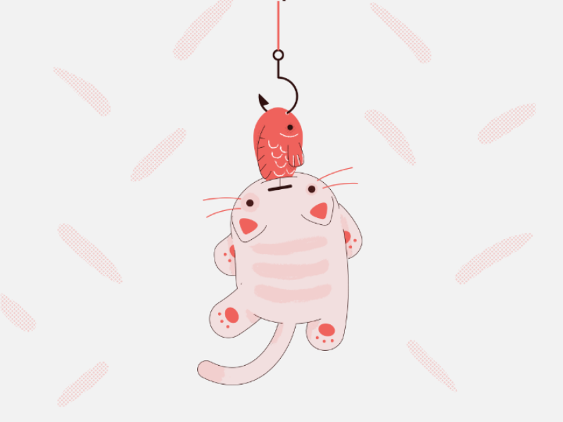 Inktober/Vectober 2019 - #3 Bait by Bulle Ouvrard on Dribbble