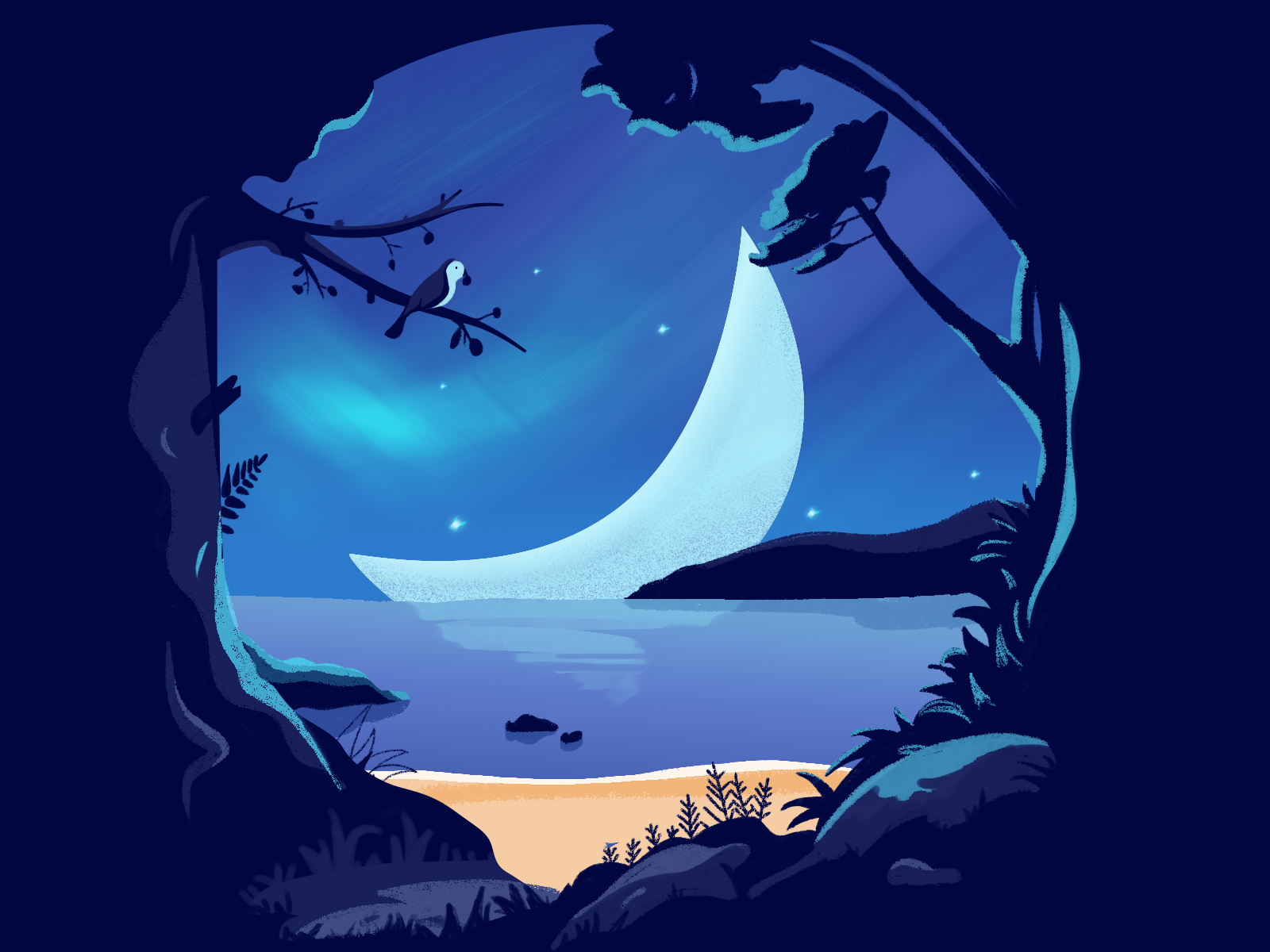 Cold Moon by zalika on Dribbble