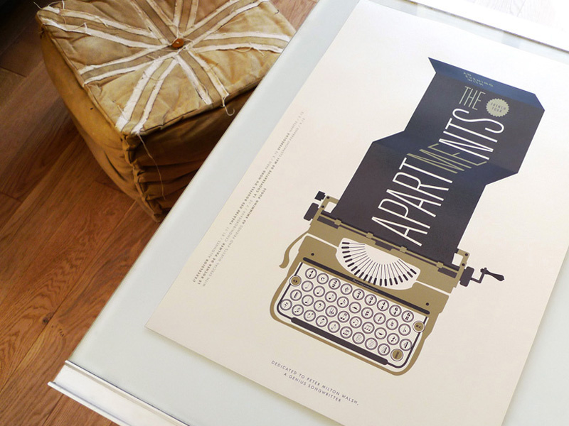 Screenprint poster "The Apartments" by Zig on Dribbble