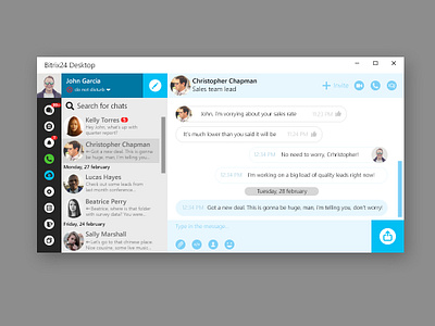 CRM desktop app redesign by Nikita M. on Dribbble
