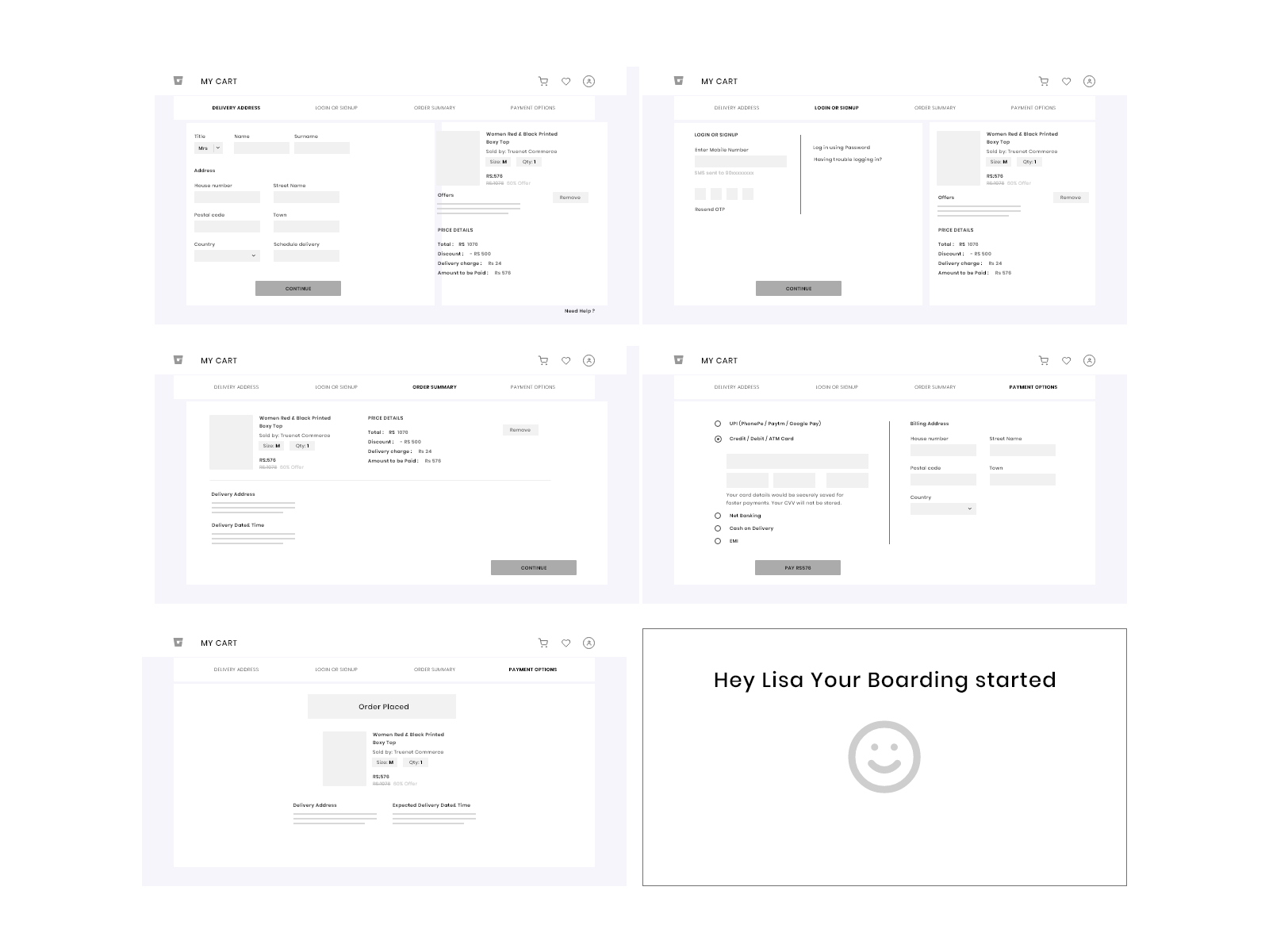 Wireframe_checkout _page by vinith.ps on Dribbble