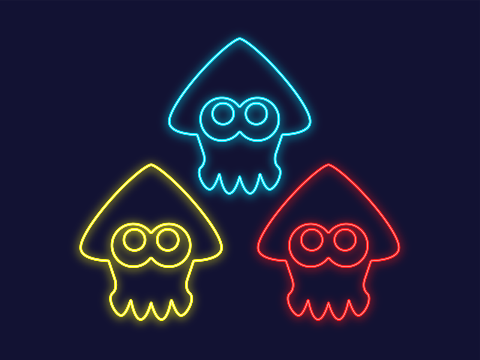 Glowing Squid｜Splatoon by Jhen Chen on Dribbble