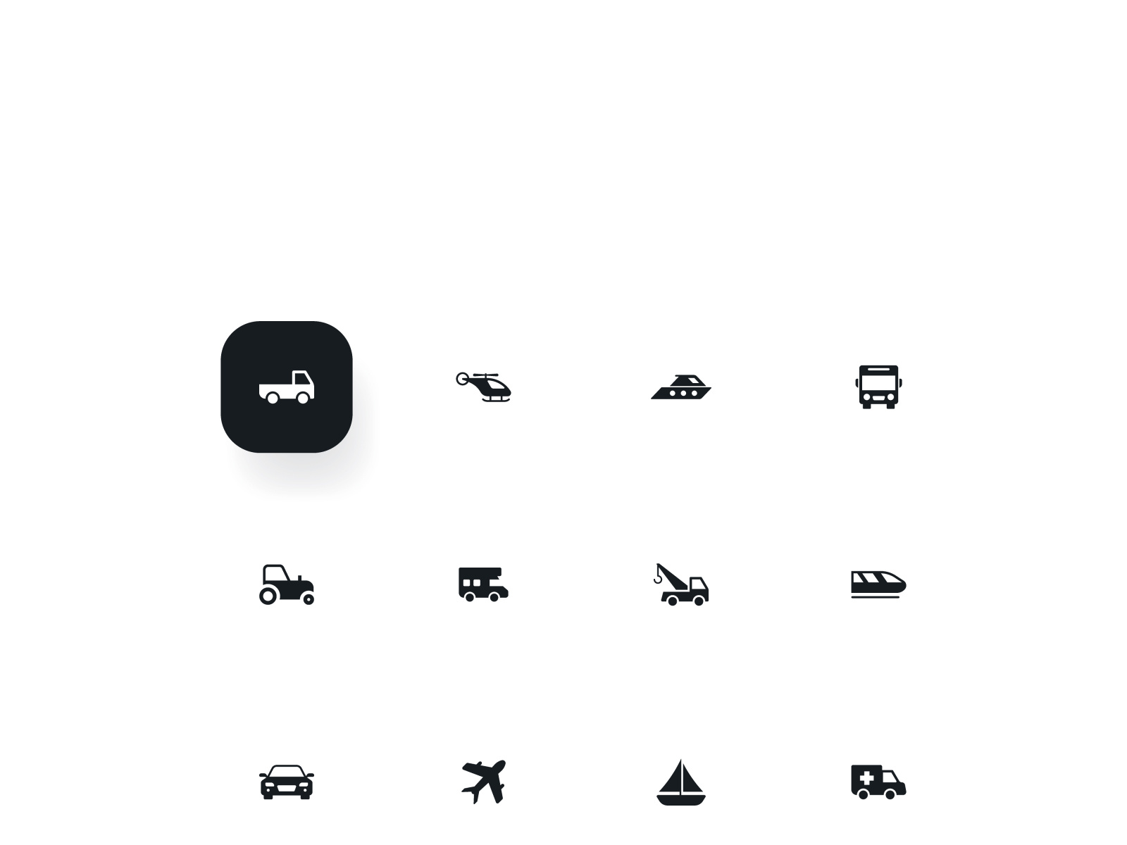 transportation icon set by hibernut on Dribbble