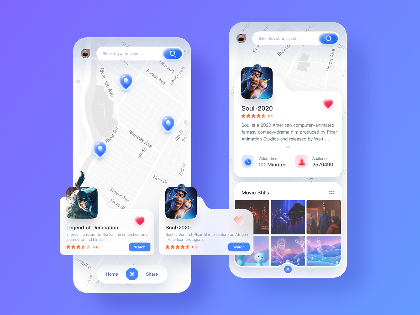 Location Search UI Design by HeiMaUX on Dribbble