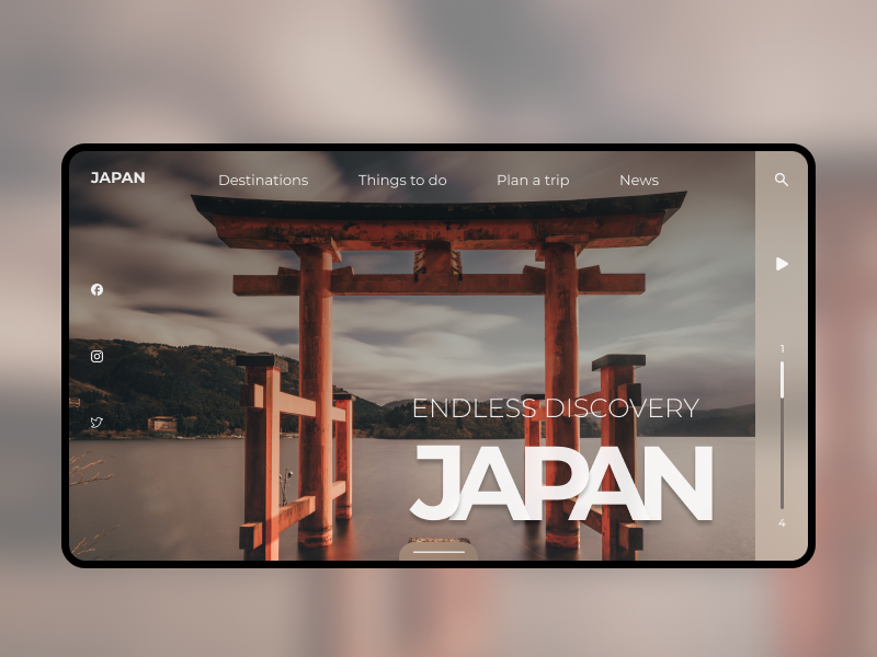 Japan tourism - Landing page Conceptual UI design by Nivedha Raju on ...