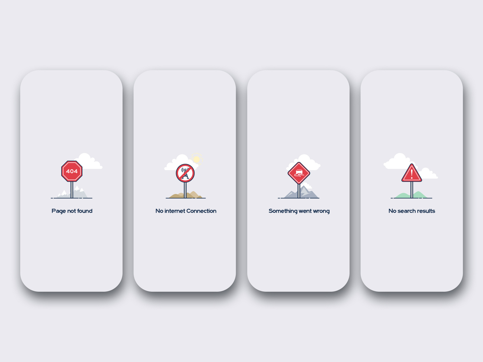 Error messages by Burak Özkurt on Dribbble