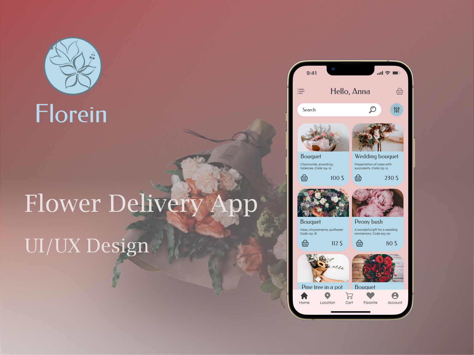 Mobile app flower delivery by Nina Avram on Dribbble