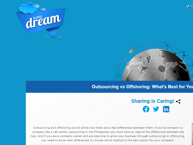Outsourcing & Offshoring Business Growth by Tech on Dribbble