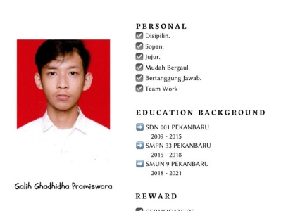 cv kerja by Galih miswar on Dribbble