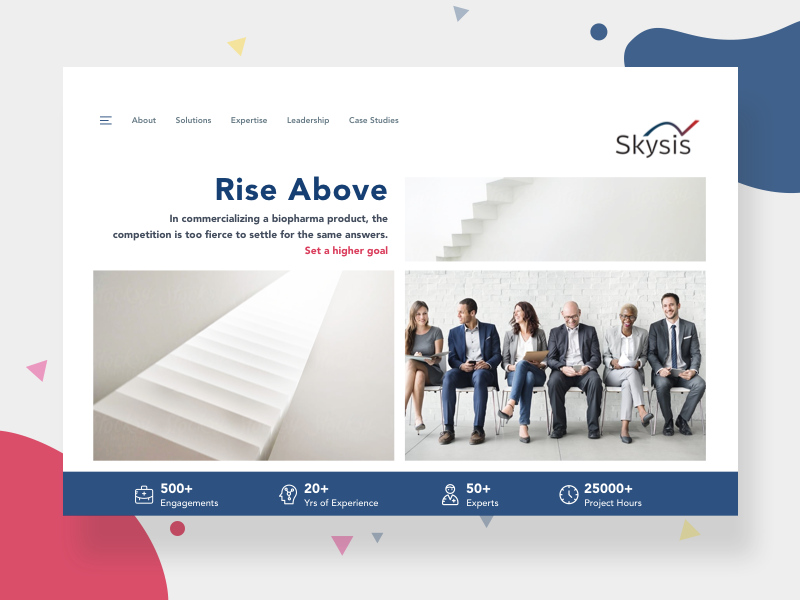 Split Header Design - Skysis by Sunil Kumar on Dribbble