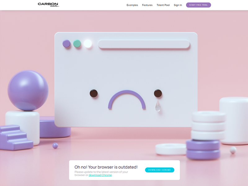Outdated Browser page & visual by Tobias van Schneider on Dribbble
