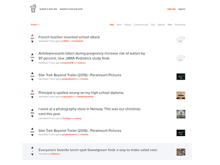 Daily Design 036 - Reddit Redesign by Mackenzie Child on Dribbble