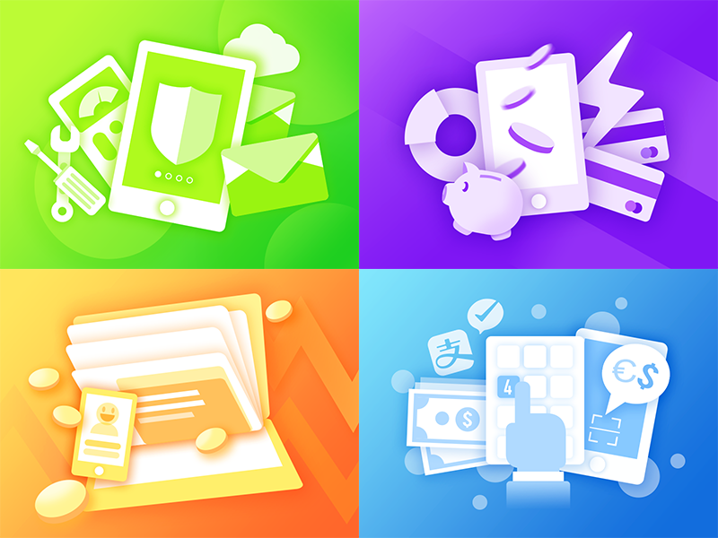 A collection of recent works.I Love Color.Speed by yckaka on Dribbble