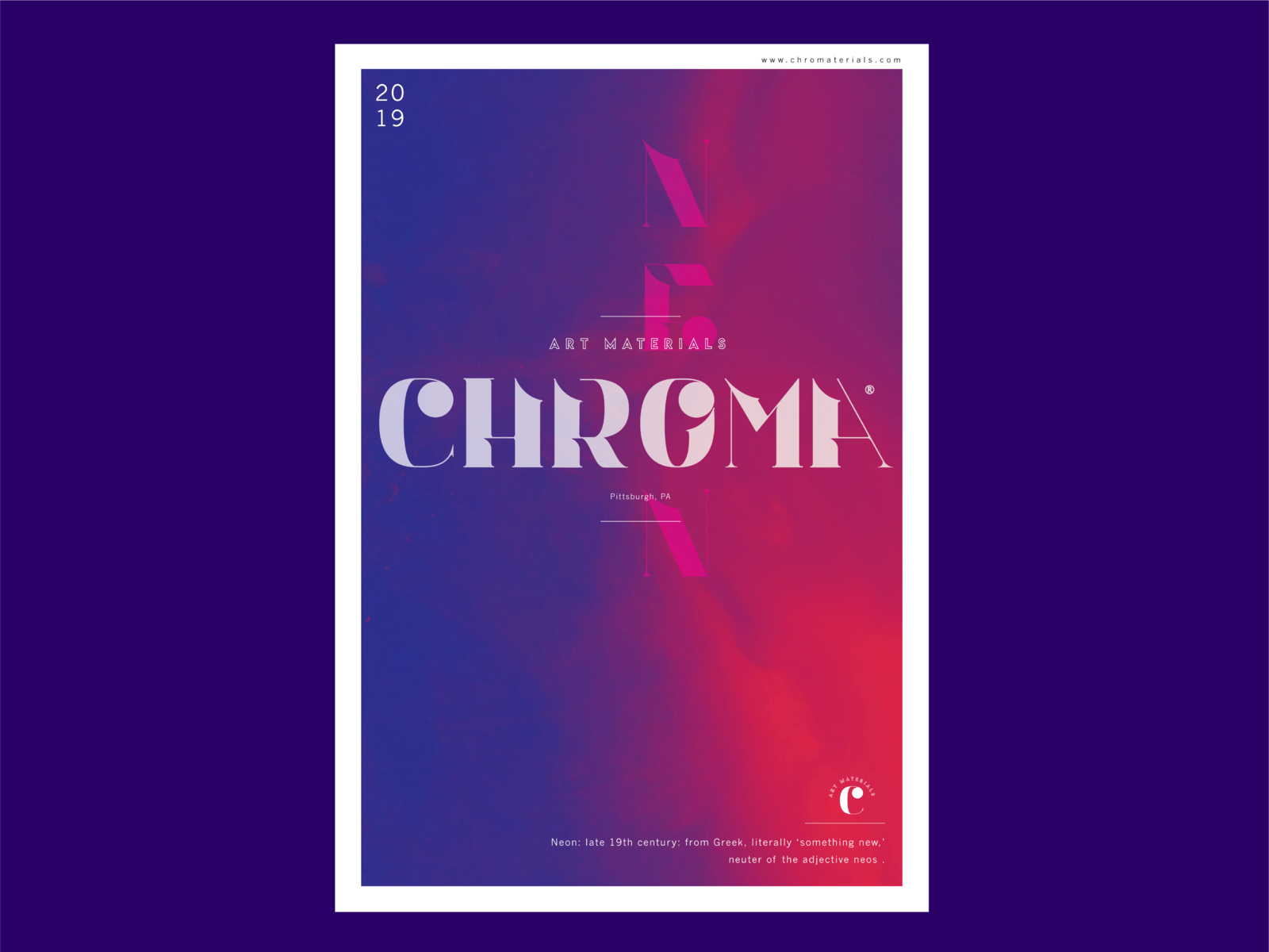 Chroma Neon Poster by Italia Venegas on Dribbble