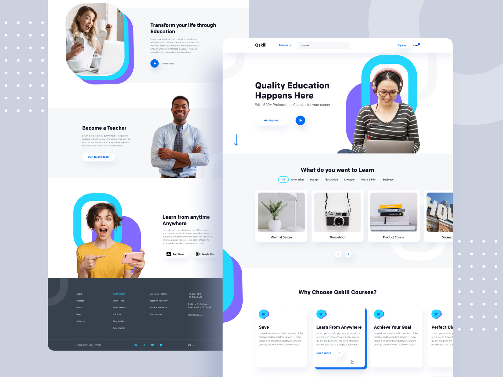 Online Education - Homepage by Jabel 👉 Branding & Web Design on Dribbble