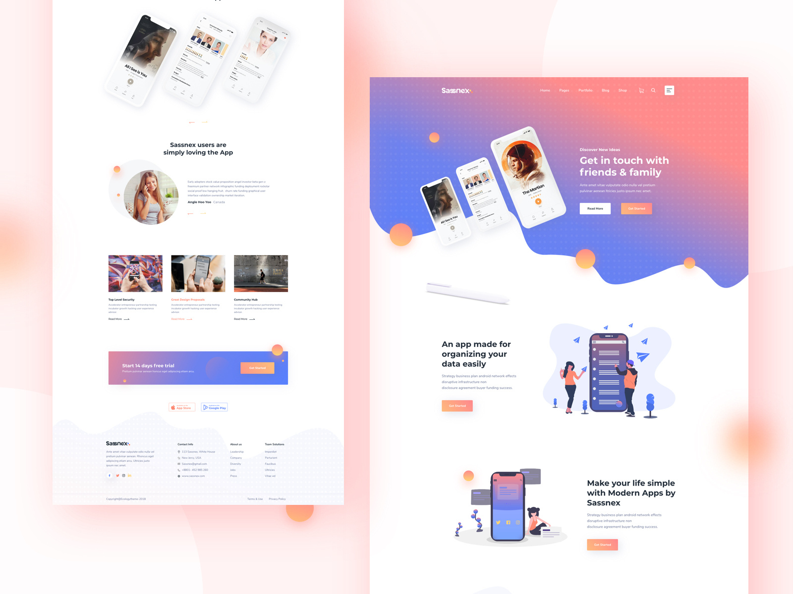 Sassnex-V1....... App Landing page by Jabel on Dribbble