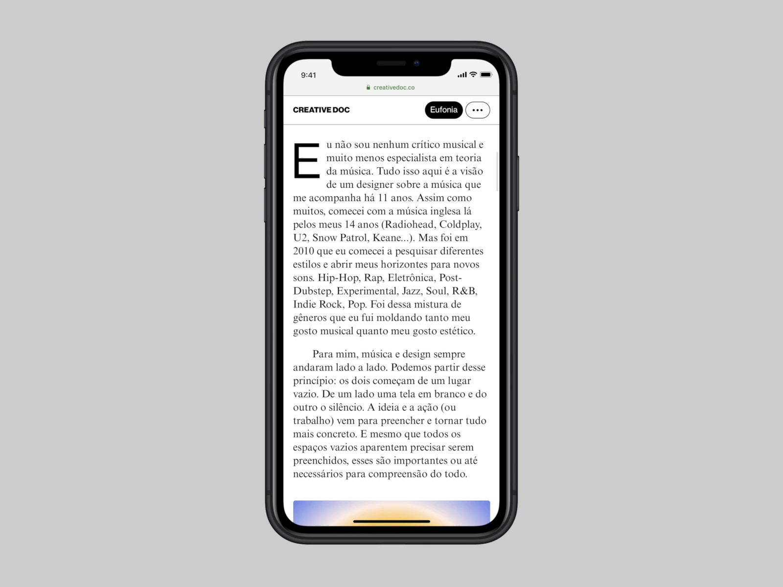 Creative Doc – New identity (mobile website) by Glauber on Dribbble