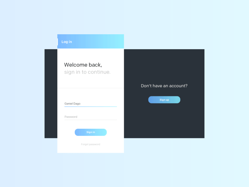 001 - Sign Up by Daniel Gago on Dribbble