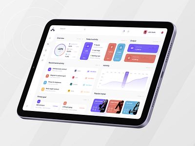 Fitness Tracker Dashboard by Ofspace LLC on Dribbble