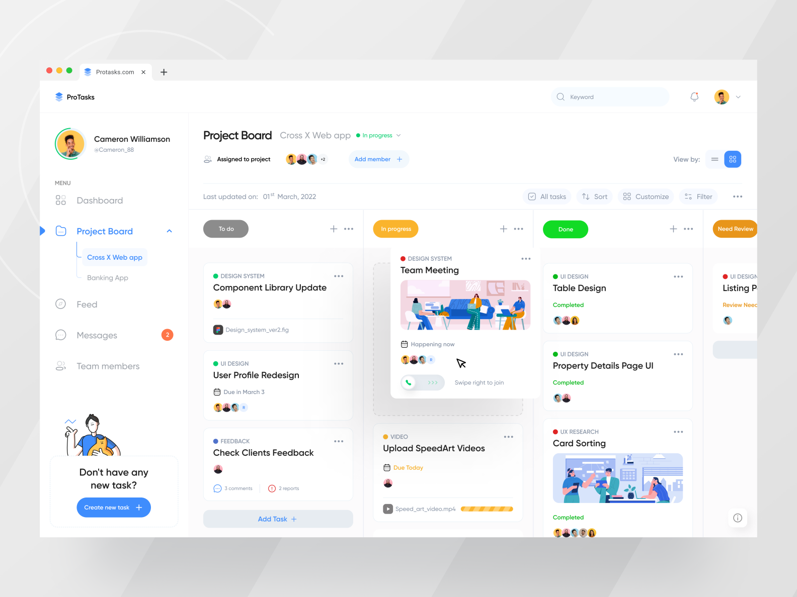 Project Management Dashboard by Ofspace on Dribbble