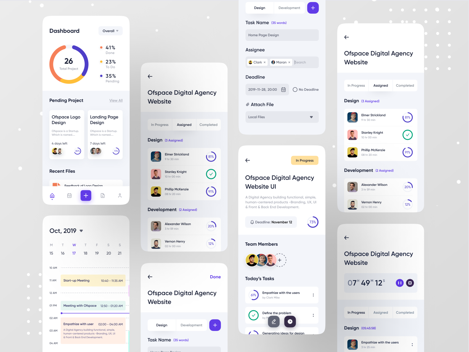 Project Tracking iOS App Design by Ofspace on Dribbble