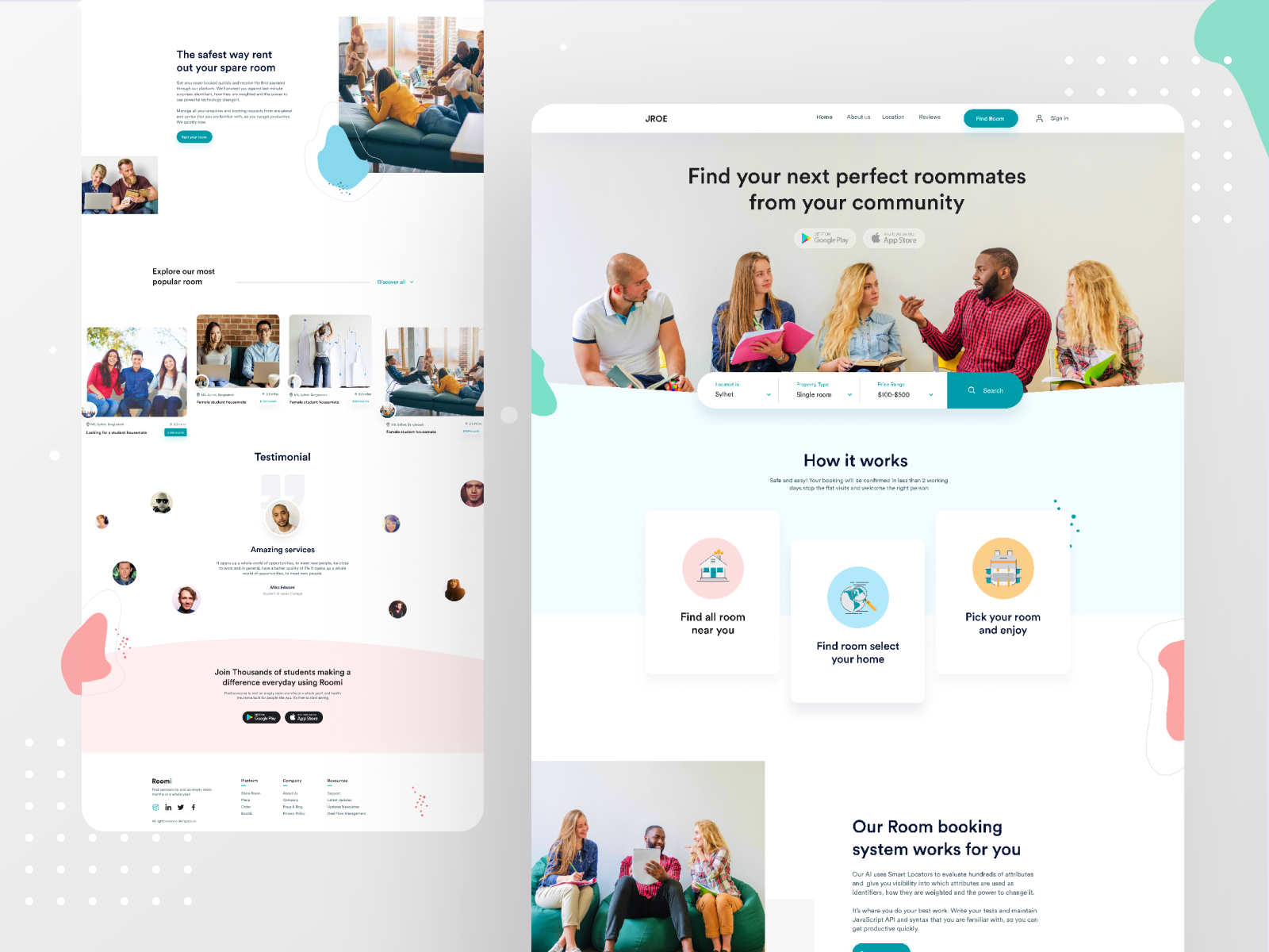 Flatmate / Roommate Finder WebUI by Ofspace on Dribbble