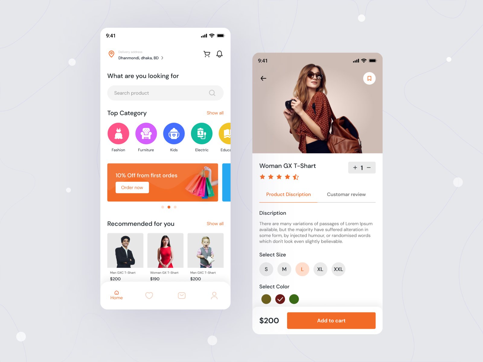 E-commerce - Mobile App by Jit Banik on Dribbble