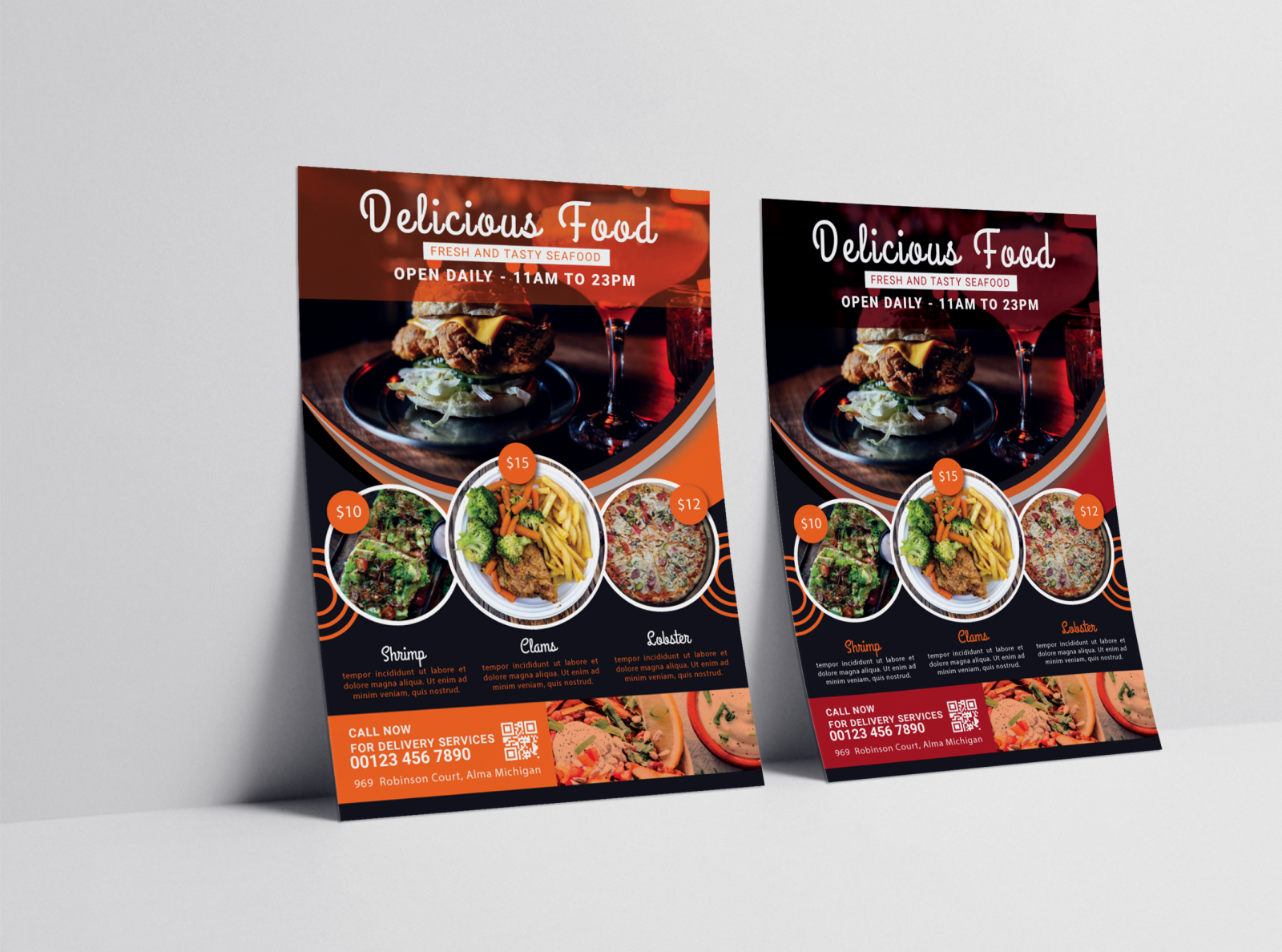 Restaurant Flyer Design by Auntina Islam on Dribbble