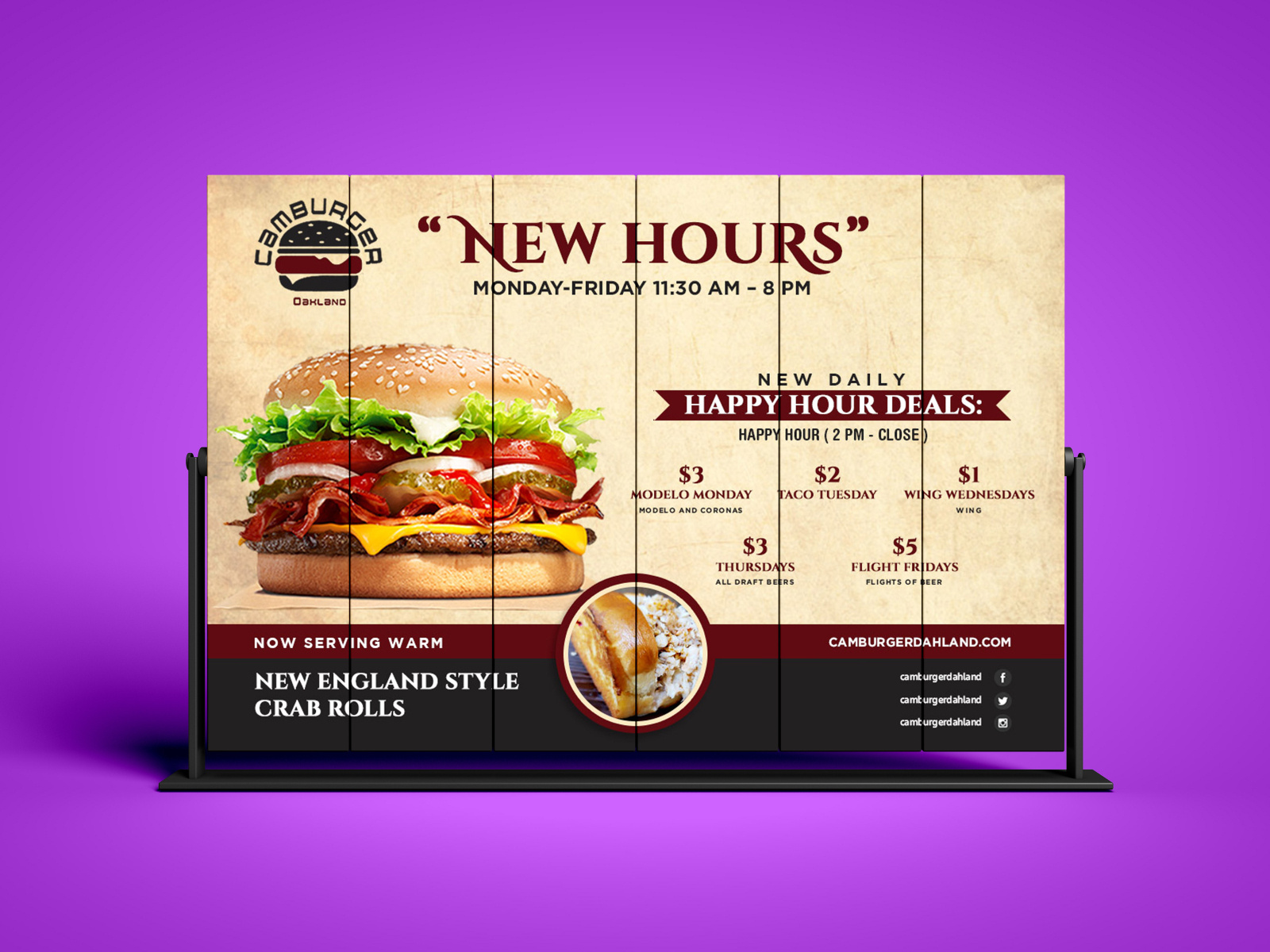 Burger Banner by Archipelago Design on Dribbble