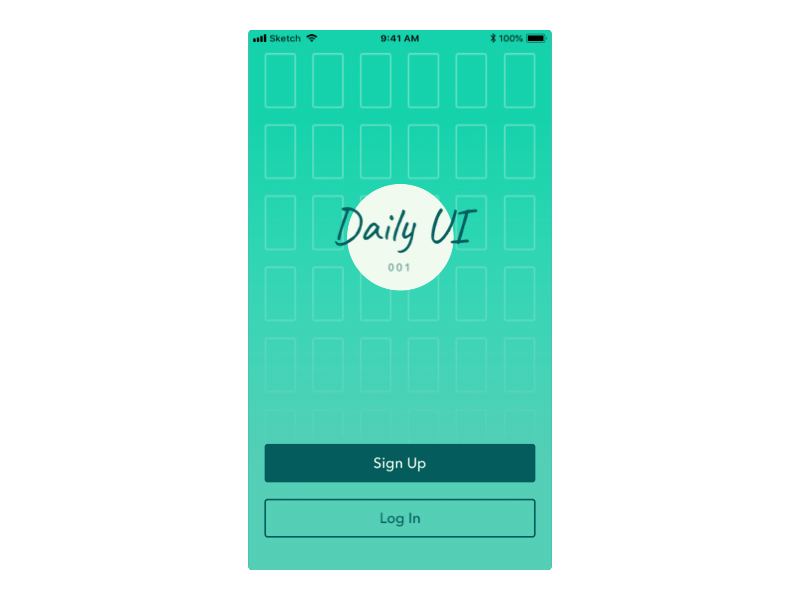 Daily UI 001 by Chris Hadley on Dribbble