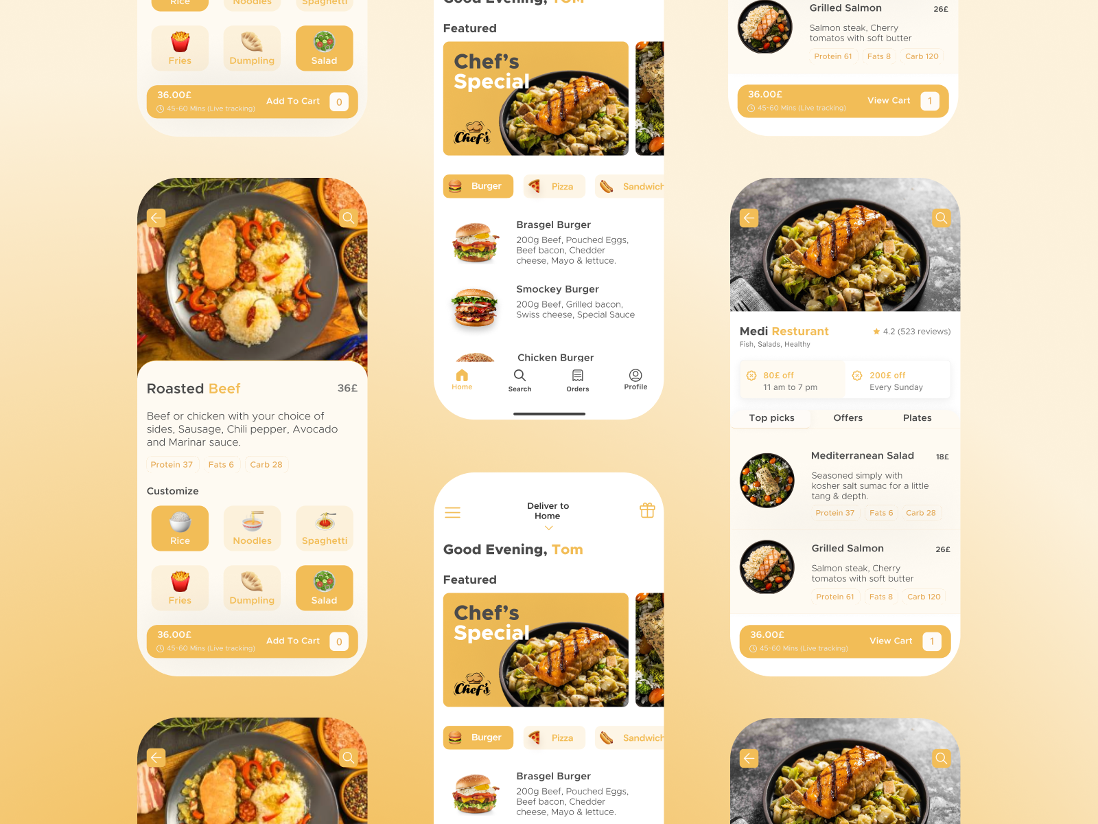 Food Delivery App Concept by Badry on Dribbble