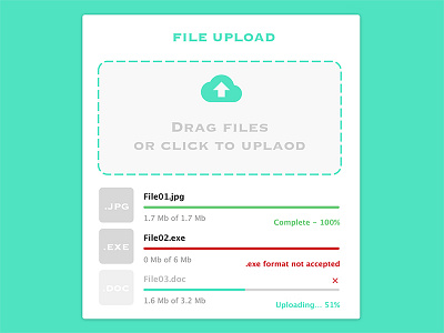 Daily UI #031 - File Upload by Kevin B on Dribbble